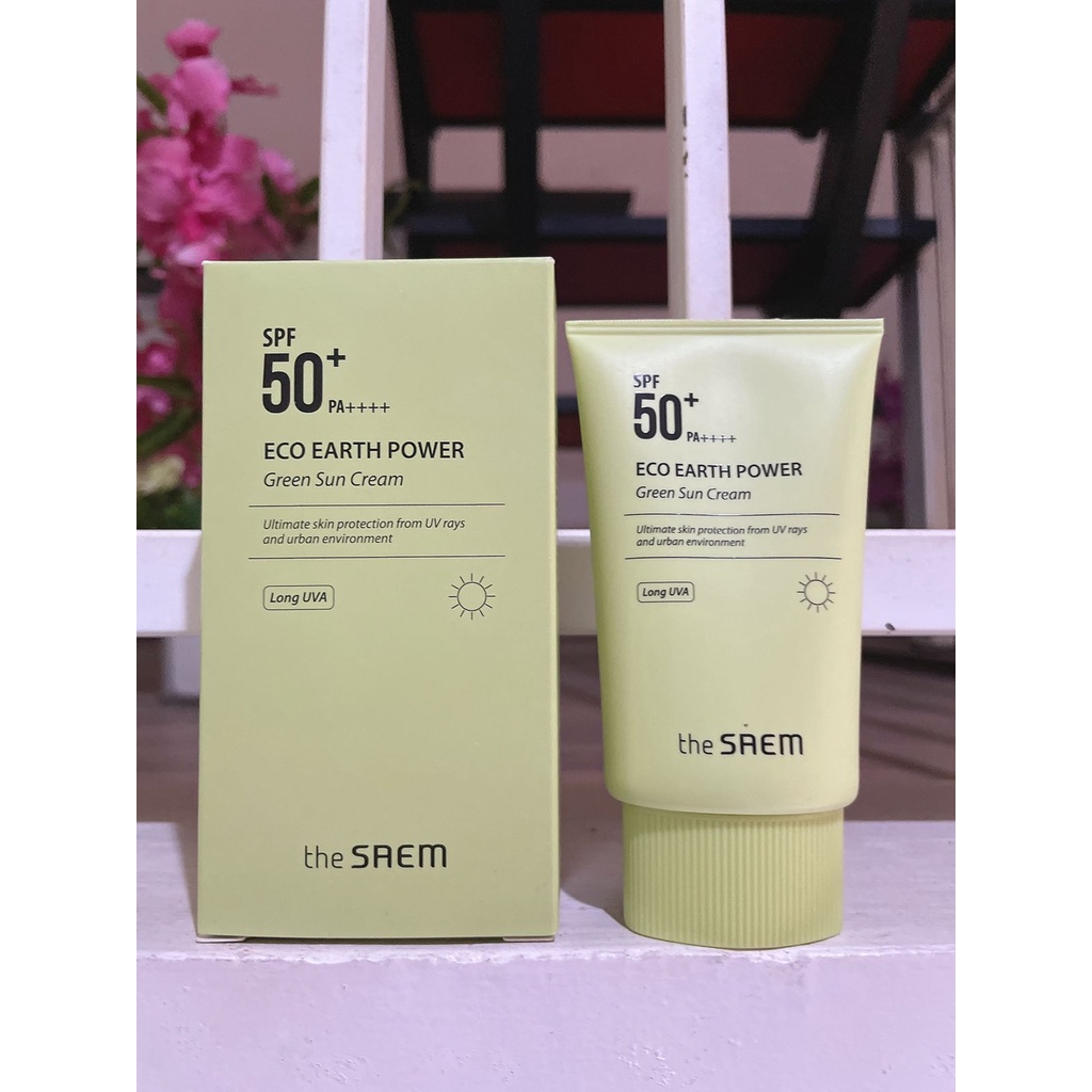 Jual THE SAEM Eco Earth Power Green Sun Cream SPF50+ PA++++ 50gr ...