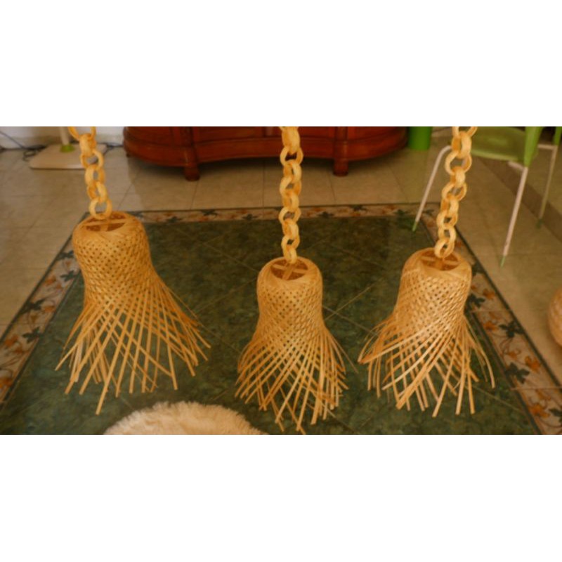 Jual krongsong lampu bambu-lampu hias-lampu gantung-ayaman bambu ...
