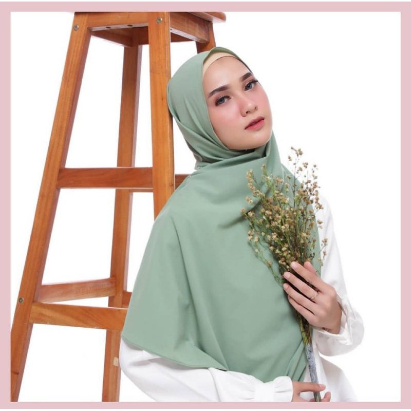 Jual Pashmina ceruty babydoll polos warna SAGE ukuran 175 x 70 by Al Hikam hijab | Shopee Indonesia
