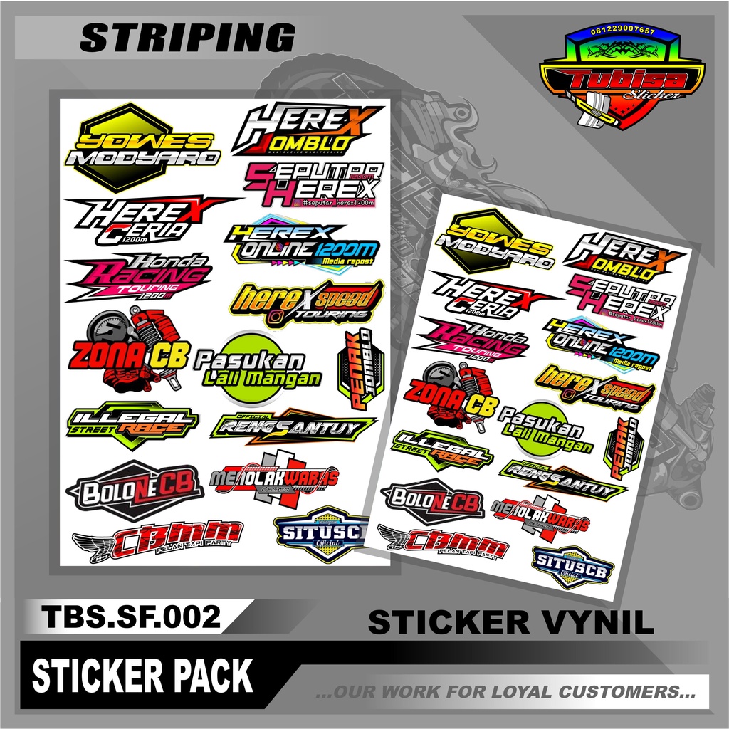 Jual Sticker Racing Sticker Herex Bahan Vynil - Sticker Racing Sticker ...