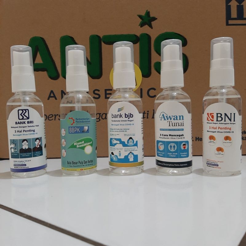 Jual Custom Botol kosong Handsanitizer 60ml spray - gratis design ...
