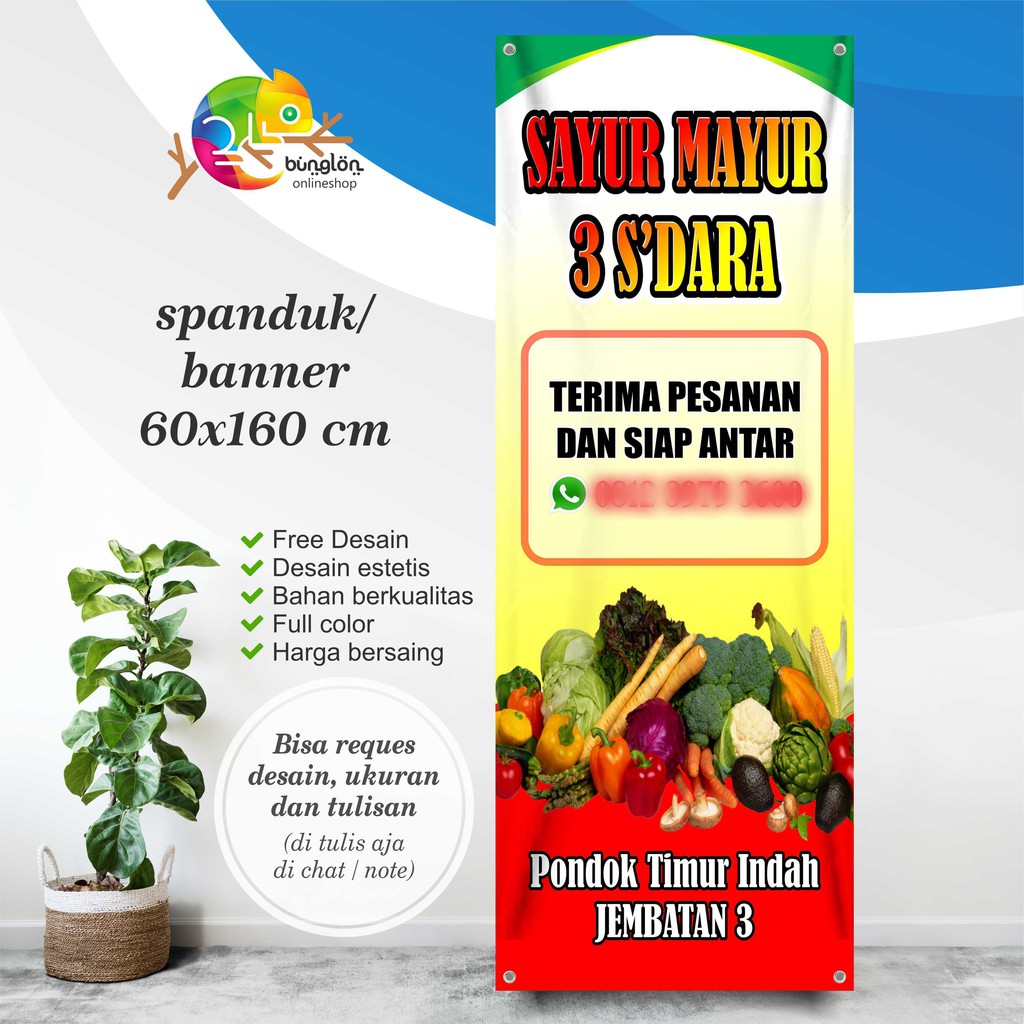 Jual Spanduk, Banner Berdiri Sayur Mayur | Shopee Indonesia