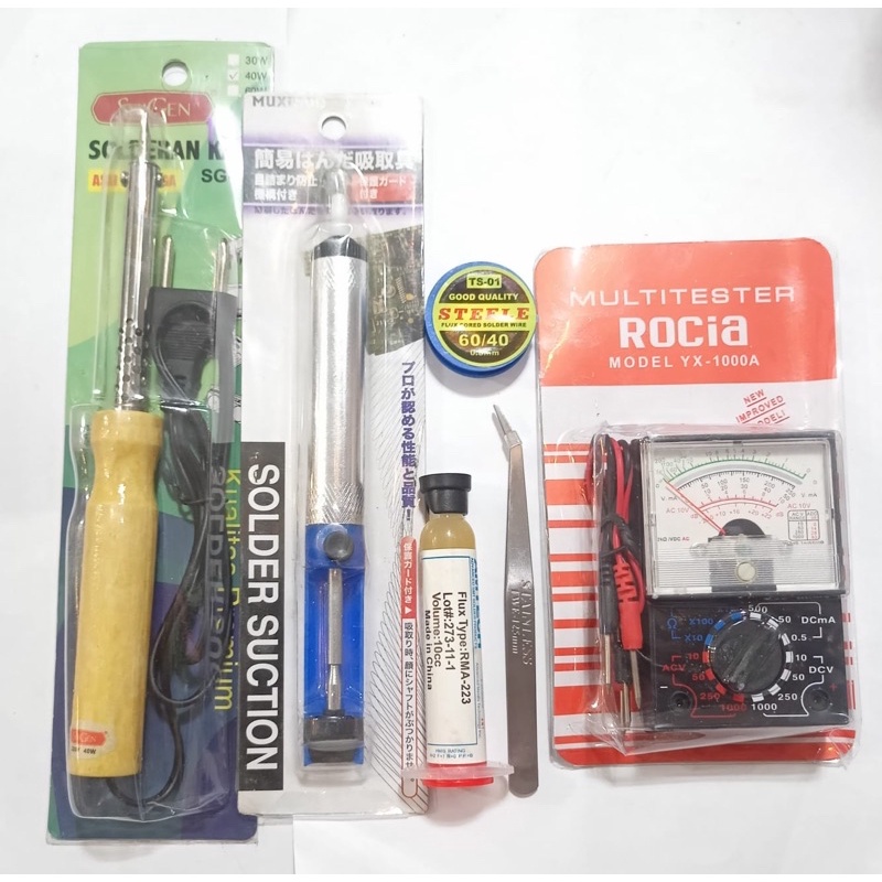 Jual PAKET SOLDER LENGKAP ALAT SOLDER , MULTITESTER DIGITAL / ANALOG ...