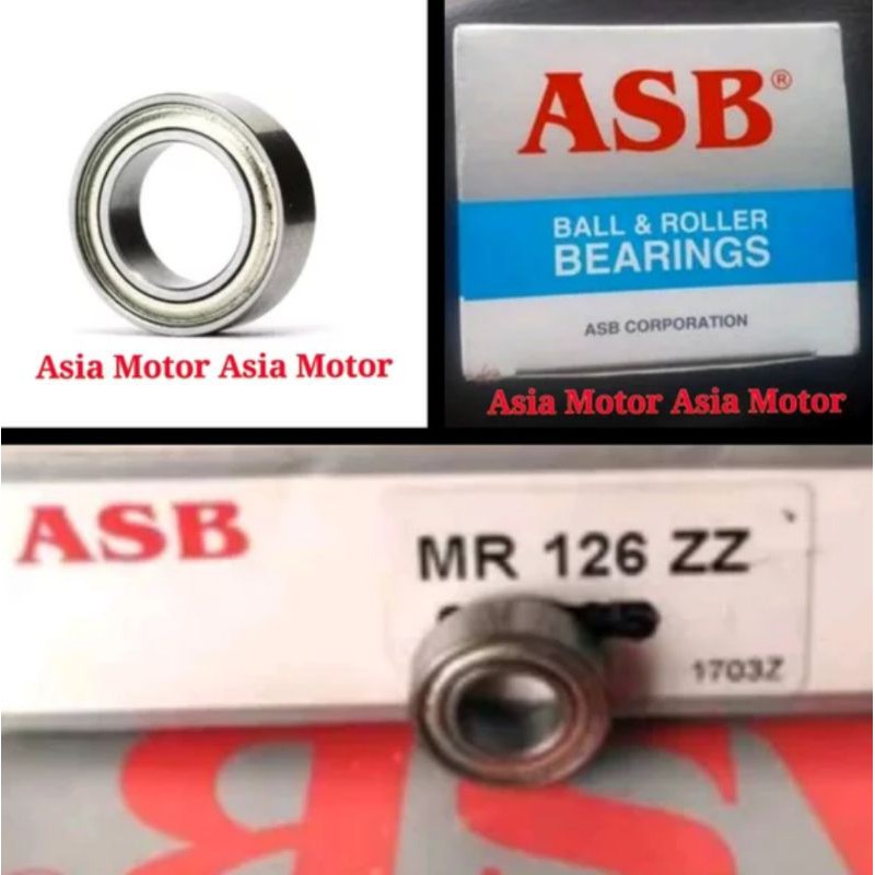 Jual Bearing MR 126 ZZ ASB Uk 6x12x4 mm Bering Laher Laker Klaher MR126 ...