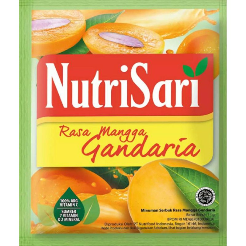 Jual Nutri sari rasa mangga gandaria 10pcs | Shopee Indonesia
