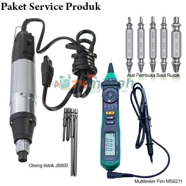 Jual Screw Extractor Obeng Listrik Paket Service Set Multimeter Digital ...