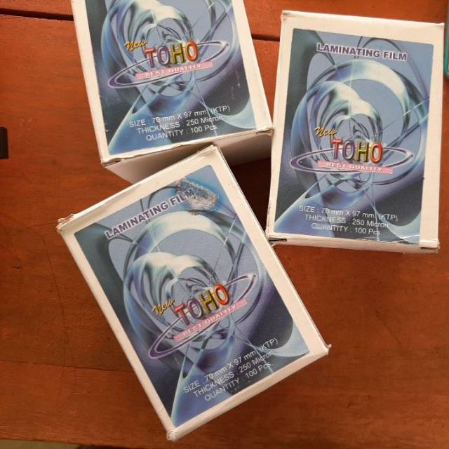 Jual (isi 100 pcs) Plastik Laminating KTP Toho Tebal 250 mic / Plastik ...