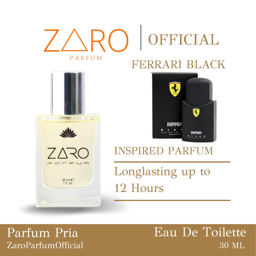 Jual Zaro Parfum Pria Aroma Ferarri Black - Eau De Toilette 30 ML ...