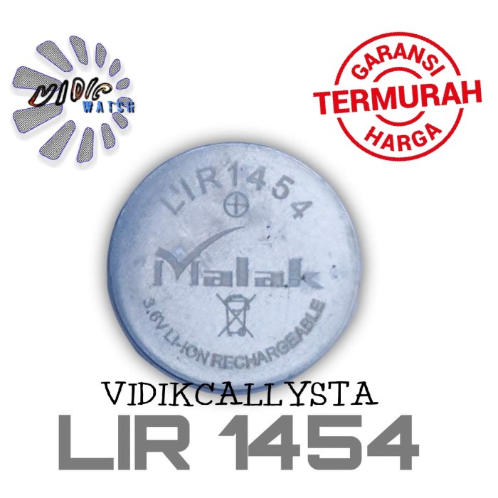 Jual ORIGINAL BATTERY LIR 1454 LIR1454 CP1454 CR1454 A3 RECHARGEABLE ...