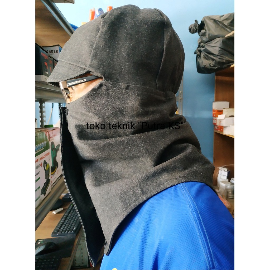 Jual Kerpus Las / Topi Welder / Topi Las / Topi Jepang bahan jeans ...