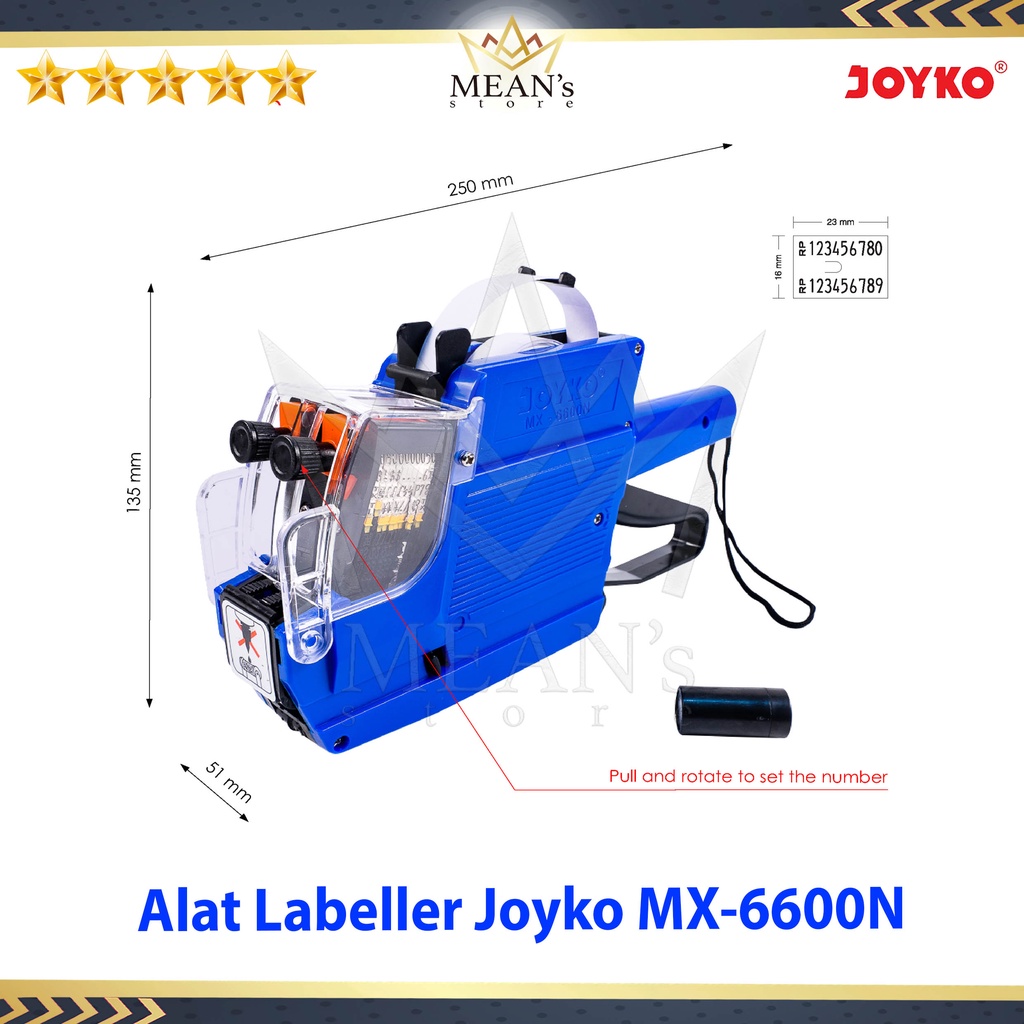 Jual Alat Label Harga Joyko MX-6600N Angka / Mesin Label 2 Baris Angka ...