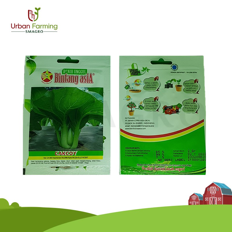 Jual Benih Sawi Pakcoy Hijau CAKCOY Bintang Asia Small Pouch Kemasan ...