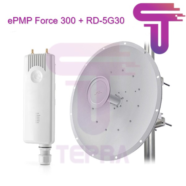 Jual Cambium Networks ePMP Force 300 + UBNT Rocket Dish 5G 30 RD-5G30 ...