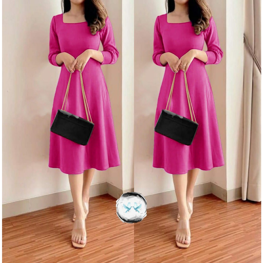 Jual VILLANORE Dress Baju Summer PolosTile Remaja Dewasa Seragam Pesta ...