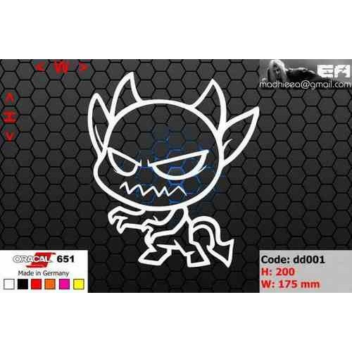 Jual ea cutting sticker / decal Code: dd001 ( demon, devil / iblis ...