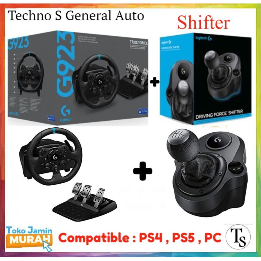 Jual Stir Mobil Logitech G923 Racing Wheel dan Pedals For PS4 / PS5 ...