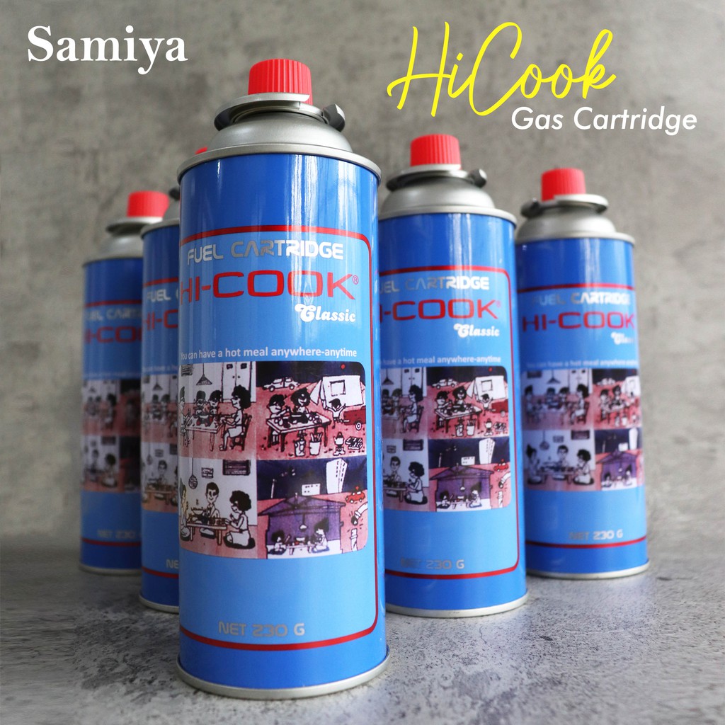 Jual gas hicook 230gram / mini gas portable hi cook 100% ORIGINAL NO ...
