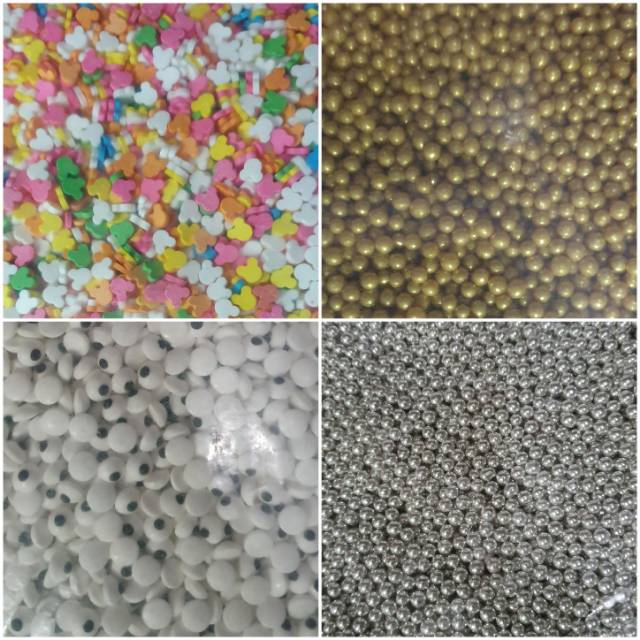 Jual Spikel Perak / Trimit / Springkel / Hiasan Kue / Emas / motif dll ...