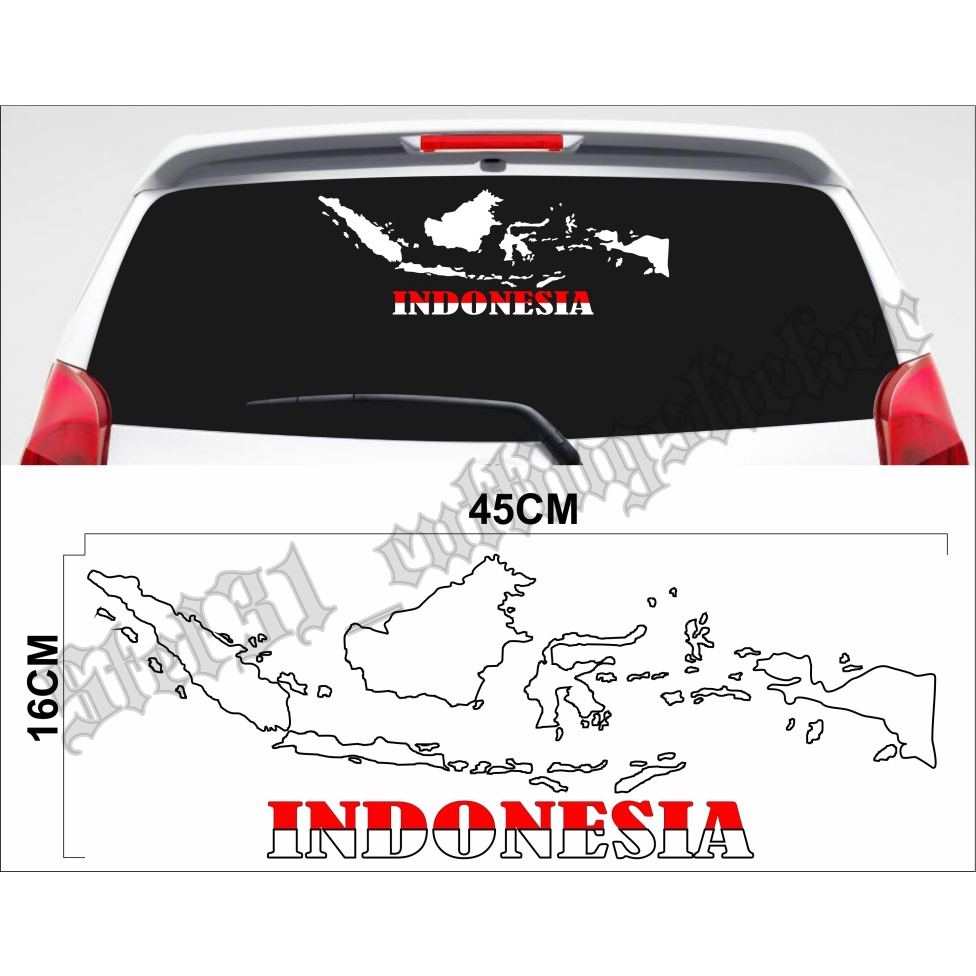 Jual Stiker cutting gambar peta Indonesia, sticker peta Indonesia ...