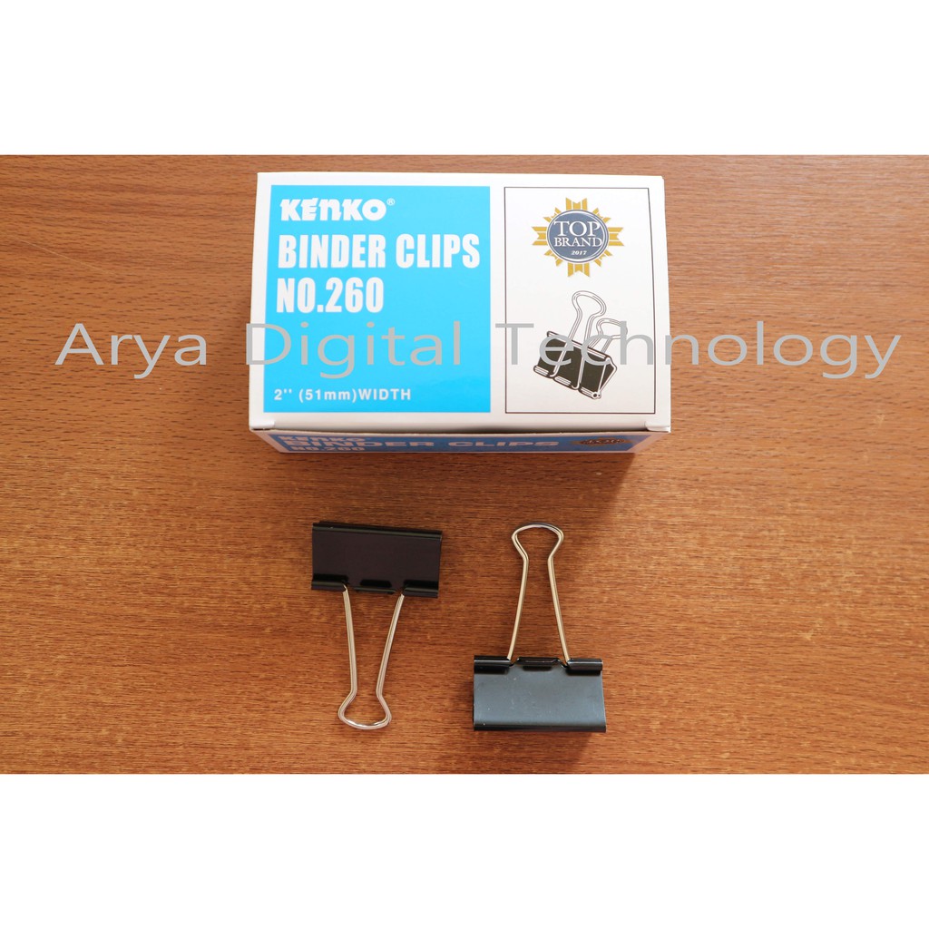 Jual Binder Clips No 260 Kenko Penjepit Klip Kertas Clip Besar Murah ...