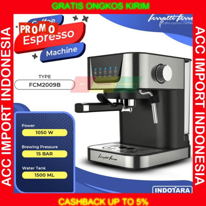 Jual Mesin Pembuat Kopi Espresso Machine Ferratti Fcm-2009B Coffee ...