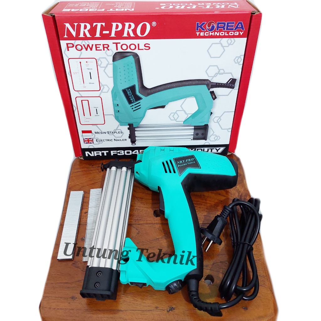 Jual NRT PRO F304E Mesin Paku Tembak Staples Elektrik listrik 2 IN 1 PAKU I dan U | Shopee Indonesia
