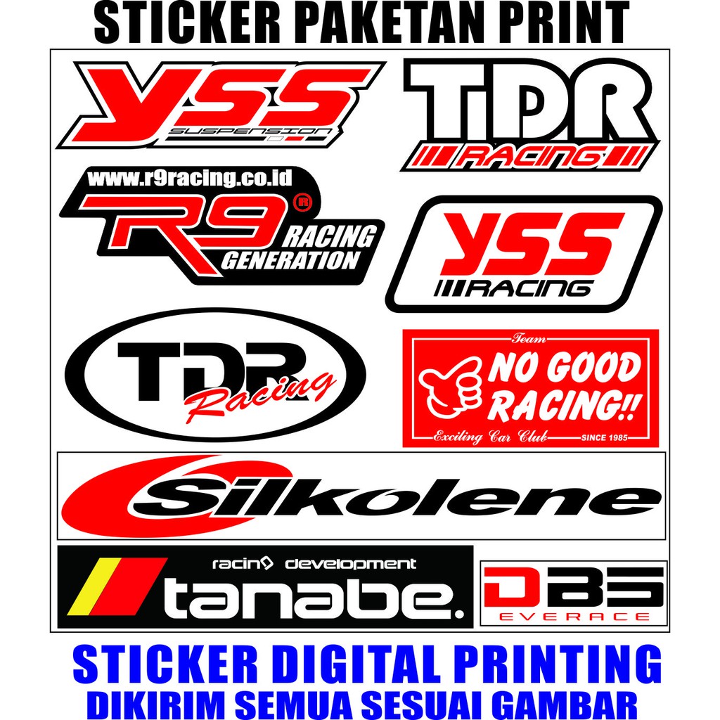 Jual STIKER ANEKA SPONSOR MEREK STICKER PAKETAN LEMBARAN | Shopee Indonesia