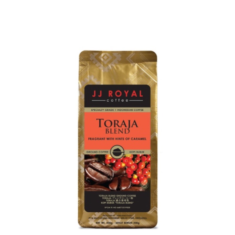 Jual JJ Royal Coffee Toraja Blend Ground Bag 200 gr | Shopee Indonesia