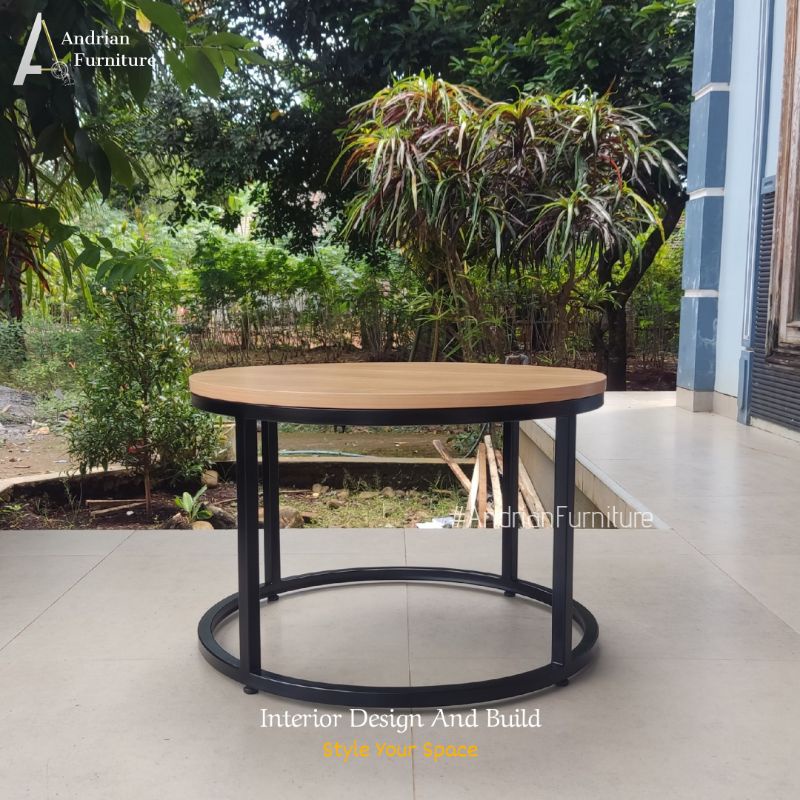 Jual CUSTOM | Meja Tamu / Kopi Industrial Besi Top HPL - Coffee Table | Shopee Indonesia