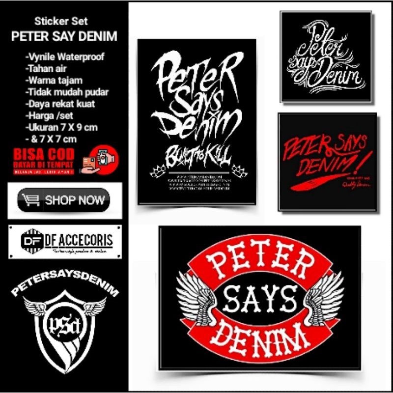 Jual Stiker PSD/Stiker Peter Says Denim/stiker set denim | Shopee Indonesia
