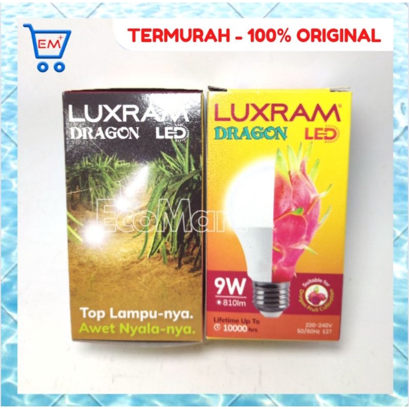 Jual PROMO !! Lampu LED LUXRAM 9W Kuning/Warm White bisa untuk budidaya ...