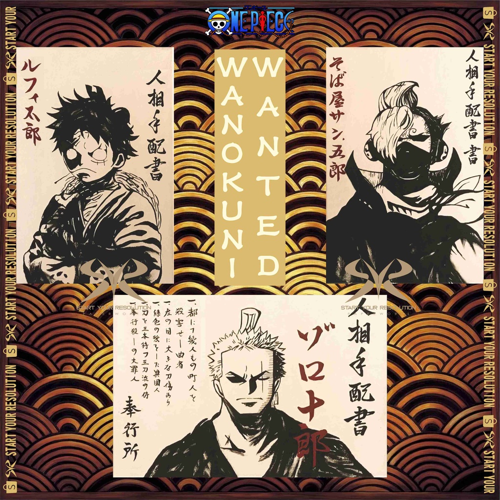 Jual Poster Anime & Manga One Piece Wano Wanted Luffy / Luffytaro ...