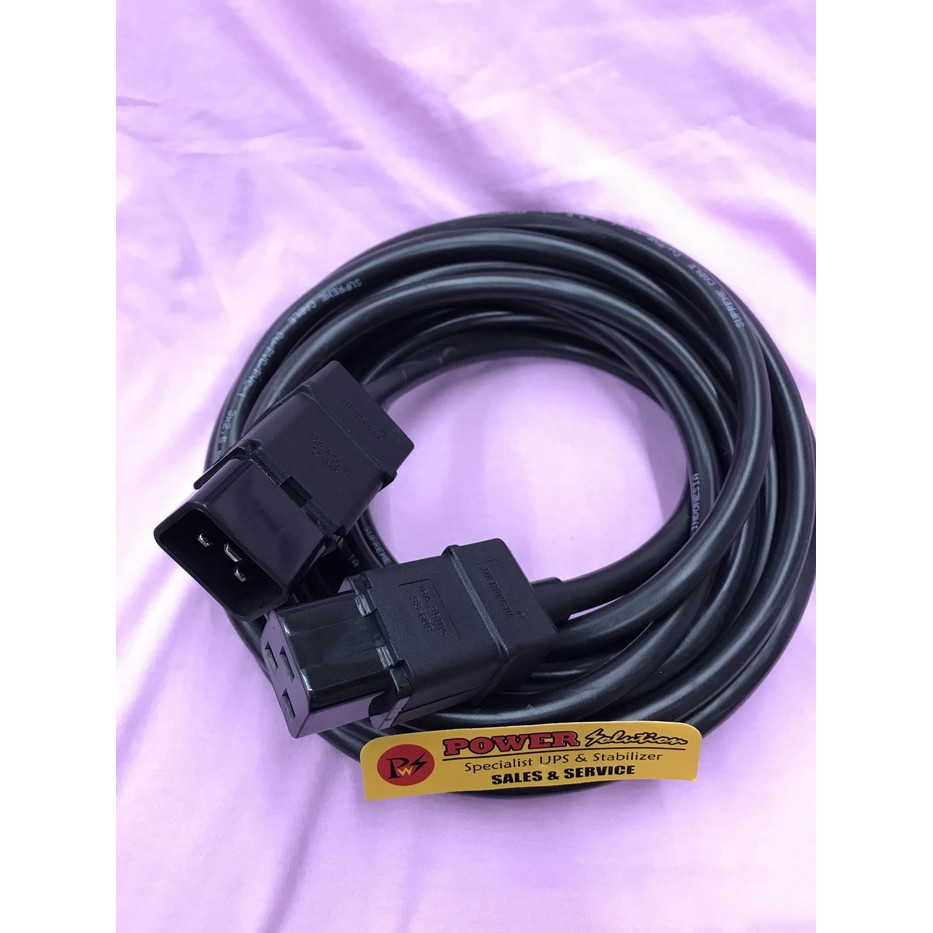 Jual Kabel Power Cord Output C19 C20 5M Kabel Output Ups C20 to C19 5M ...
