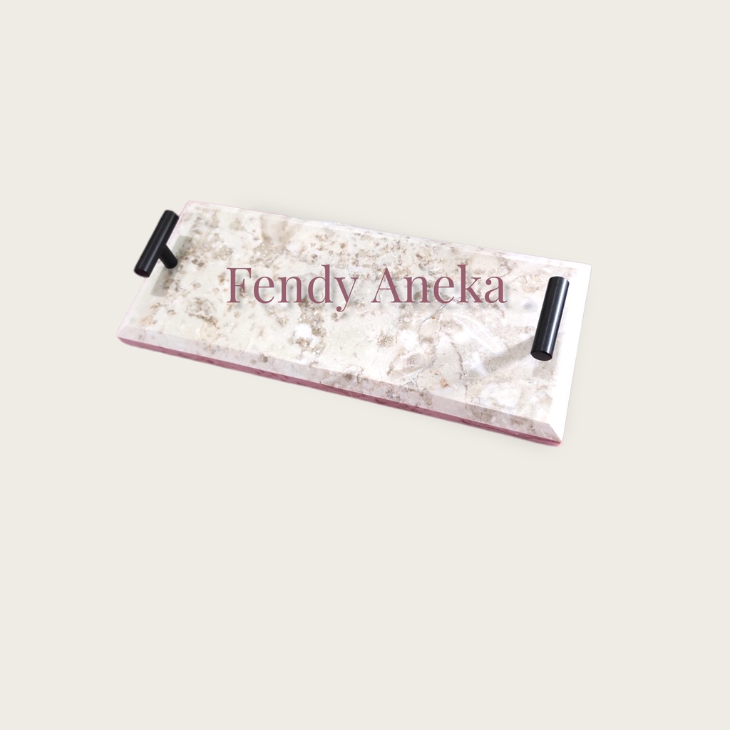 Jual tray nampan baki persegi panjang gagang hitam 30cm x 12cm | Shopee ...