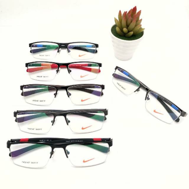 Jual New! Frame Kacamata Senar Nike sport Metal 7432 | Shopee Indonesia