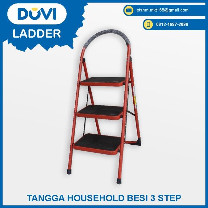 Jual Tangga Lipat Besi 3 Step Household Ladder Dovi Distributor ...