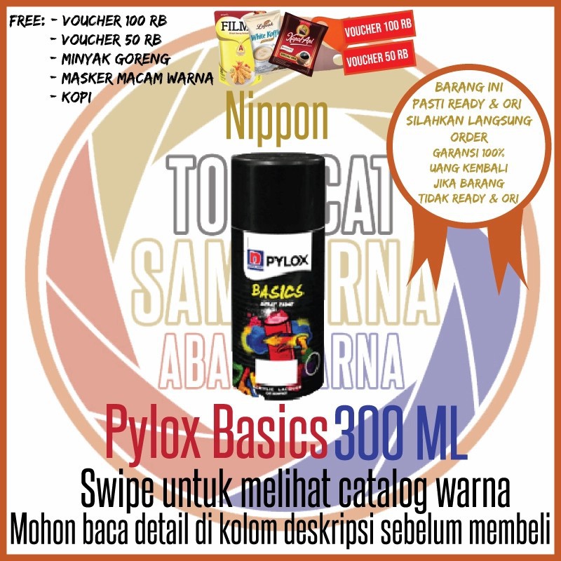 Jual Nippon Pylox Basics 300 CC Cat Semprot / Pilox / Spray / Piloks ...