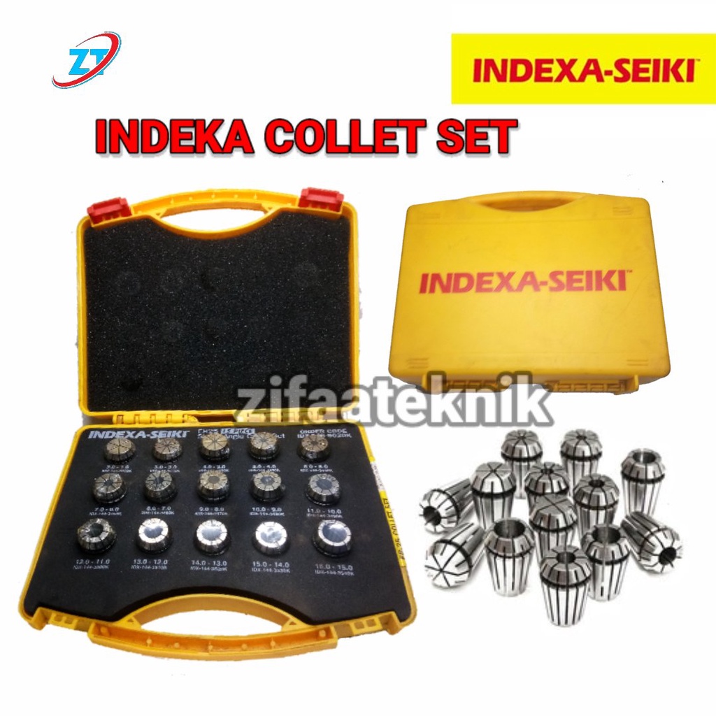 Jual Mata Collet Set ER-25 15pcs 1.0 - 16.0mm INDEXA-SEIKI Original Japan | Shopee Indonesia