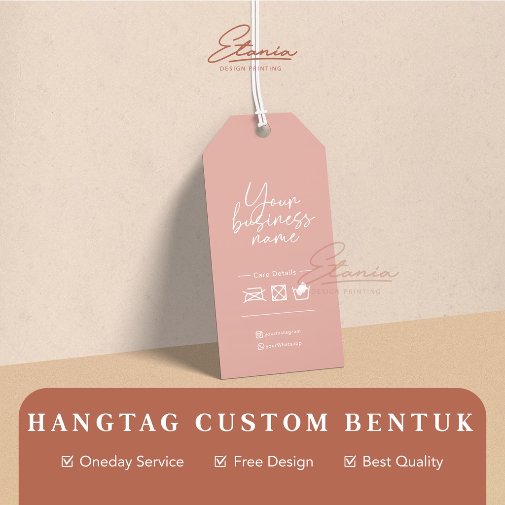 Jual Hangtag Custom Bentuk / Hangtag Baju / Label Baju Custom | Shopee ...