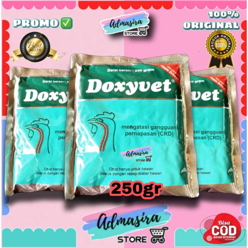 Jual DOXYVET 250 gr medion obat pernafasan ayam, CRD, pilek, ngorok ...