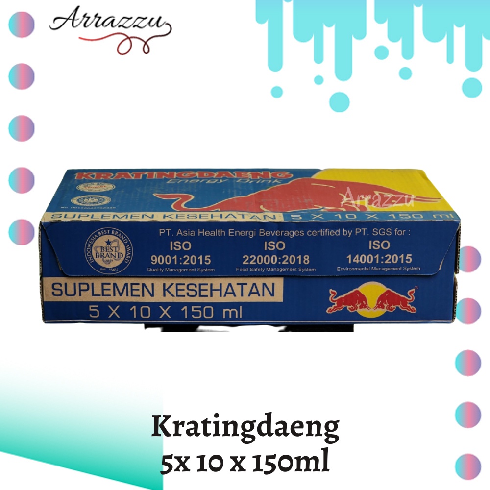 Jual Kratingdaeng Minuman Stamina Botol 5 x 10 x150 mL (1 Karton ...