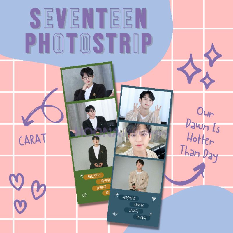 Jual [READY] SEVENTEEN OUR DAWN IS HOTTER THAN DAY PHOTOSTRIP Kpop merch photostrip photocard ...