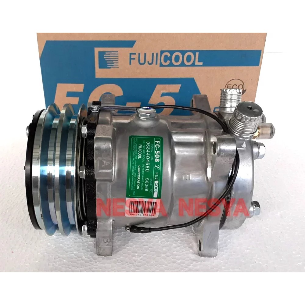 Jual Compresor Kompresor AC Mobil FUJICOOL FC508 Pulley Got - 12V - 12 Volt - Model Sanden SD508 ...