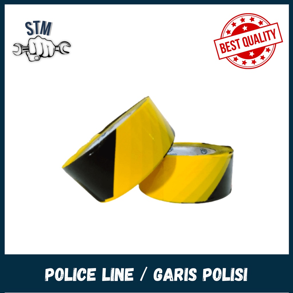 Jual POLICE LINE / BATAS GARIS POLISI KUNING HITAM - 3" x300m | Shopee ...