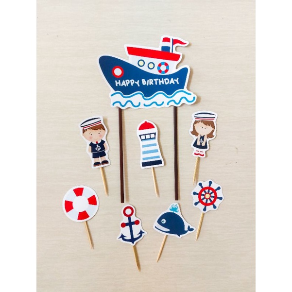 Jual TOPPER KUE SAILOR PELAUT / CAKE TOPPER SAILOR / TOPPER SAILOR ...