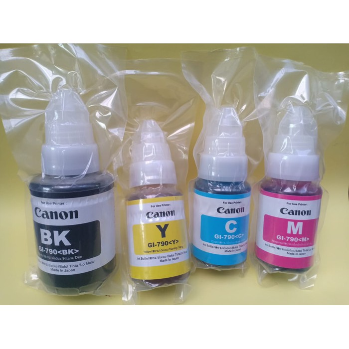 Jual TINTA CANON GI-790 WARNA - BIRU KUNING MERAH G SERIES G1000 G2000 ...