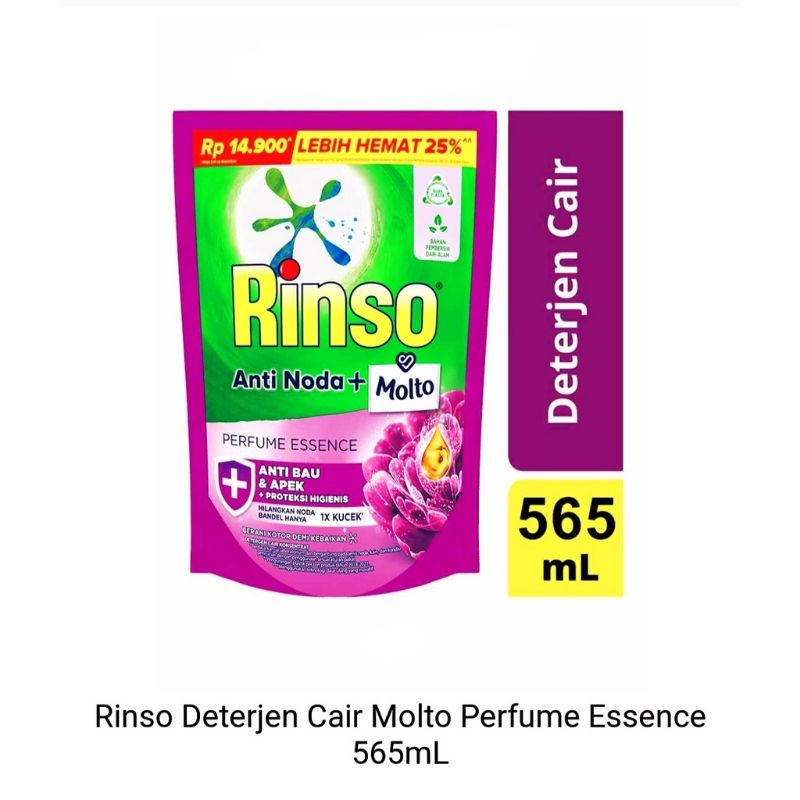 Jual Rinso Molto Deterjen Cair Rose Fresh all varian 750 / 700 Ml ...