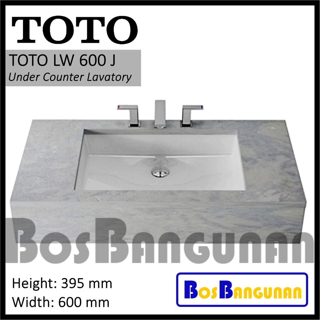 Jual Wastafel TOTO LW600J / Wastafel Bawah Meja TOTO LW 600 J Under ...