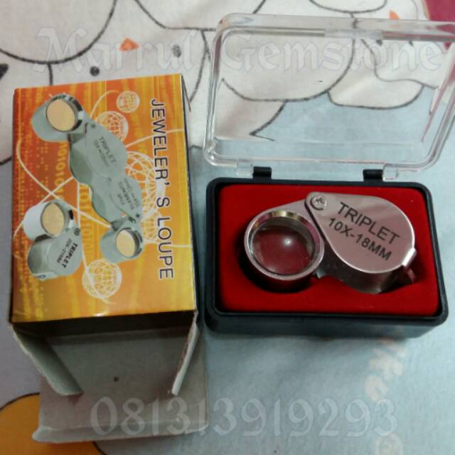 Jual Triplet Lens loupe magnifier 10x 18mm microscope stainless steel ...