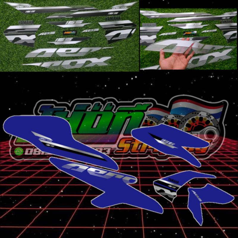 Jual STRIPING STICKER AEROX VVA NVX 155 MALAYSIA SILVER INK TRANSPARAN ...